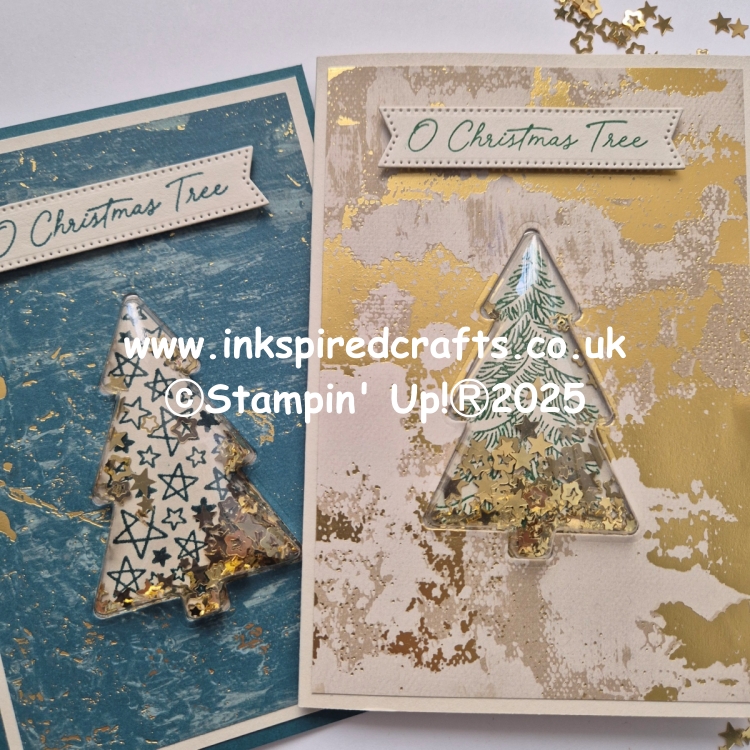 How to Make a Christmas Tree Shaker Card - InkspiredCrafts